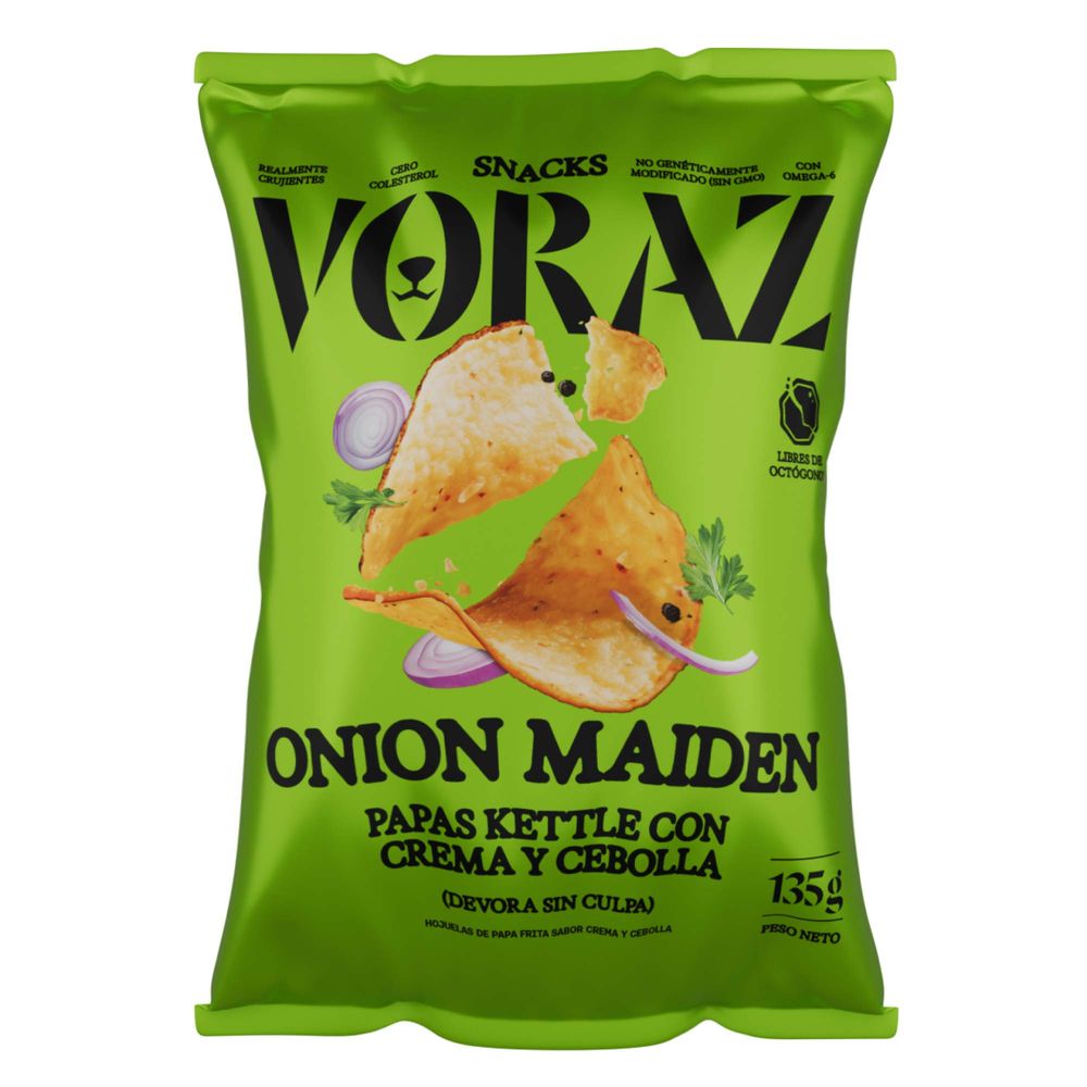 Papa VORAZ Crema Cebolla Bolsa 135g | plazaVea - plazaVea