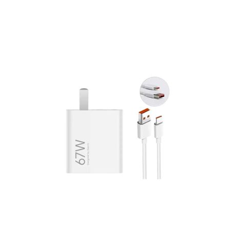 Cargador Carga Rapida XIAOMI De 67W USB A TIPO C CABLE NARANJA - ORIGINAL | plazaVea - plazaVea