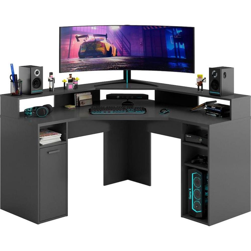 Escritorio Gamer en L Moderno Negro 138cm | plazaVea - plazaVea