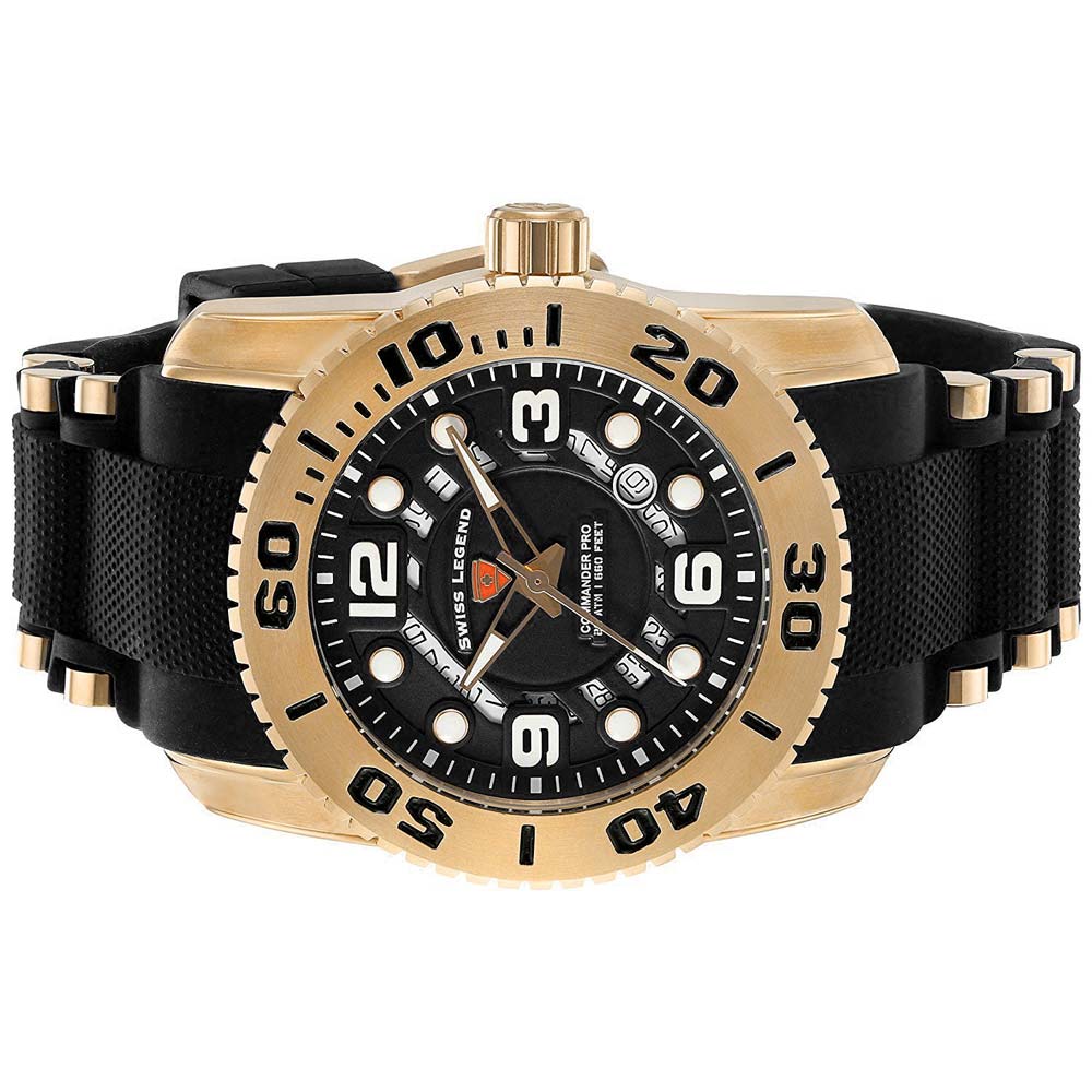 Reloj Hombre Swiss Legend Commander Pro Analógico Acero Dorado - 10069 ...