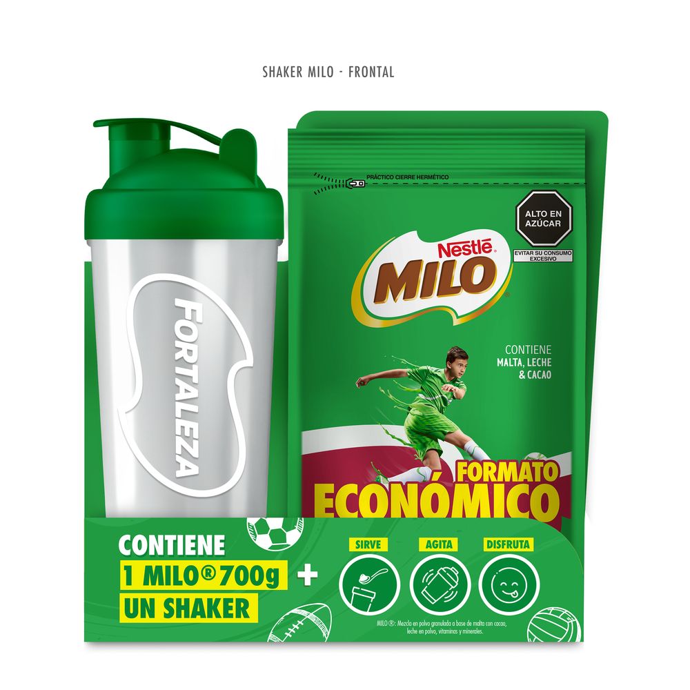 Pack Fortificante MILO Doypack 700g + Shaker | plazaVea - plazaVea