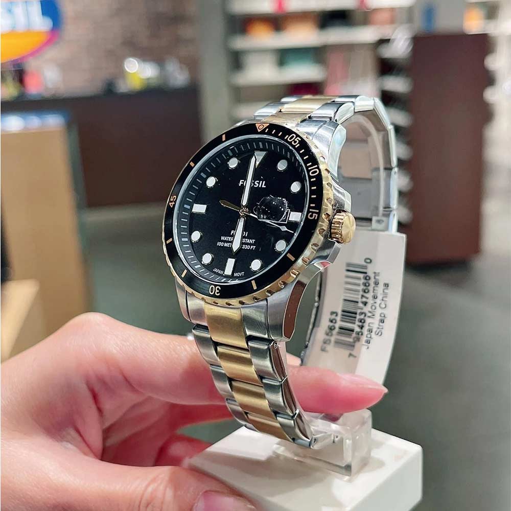 Reloj Fossil FB-01 FS5653 Para Hombre Fecha Acero Inoxidable Plateado ...