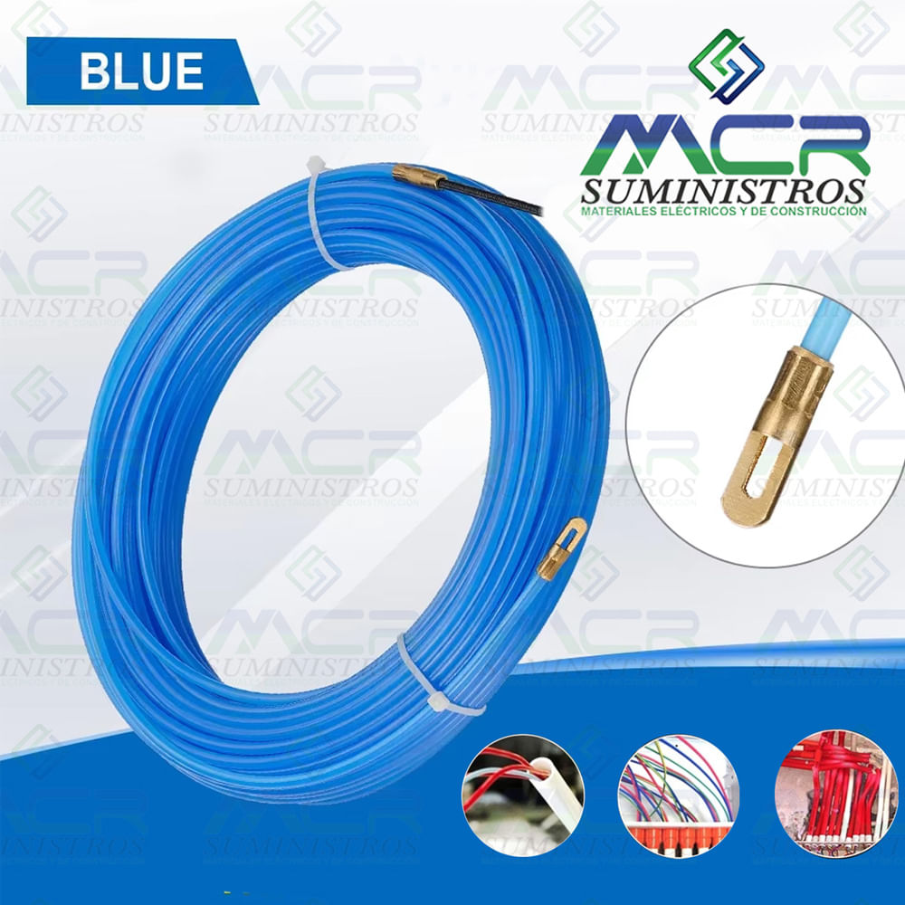 WINCHA PASACABLE ACERO FORRADA CON PVC AZUL 30mts | plazaVea - plazaVea