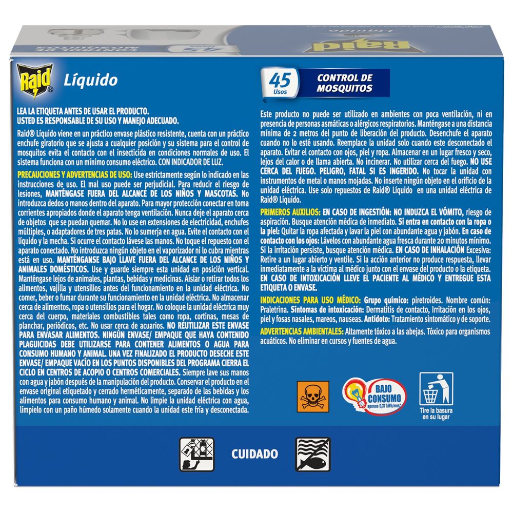 Insecticida RAID Aparato Eléctrico + repuesto 45 noches | plazaVea ...