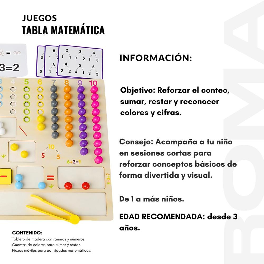 TABLA MATEMÁTICA - JUEGO EDUCATIVO | plazaVea - plazaVea