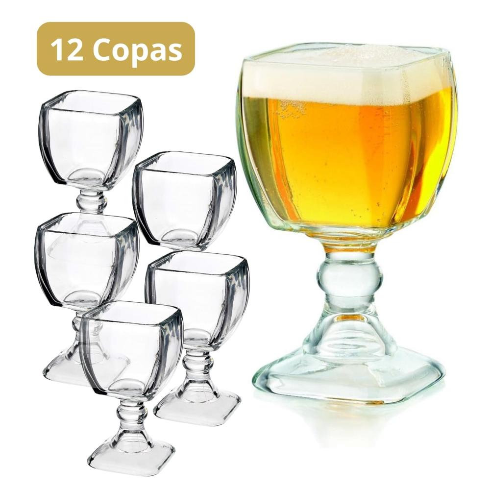 Copa Chabela Cuadrada 610ml, Set 12 Copa Crisa Suprema | plazaVea ...