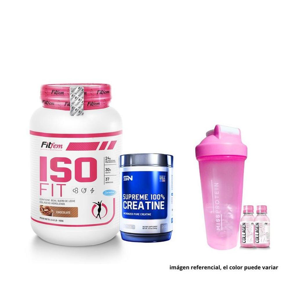 ISO FIT 1.2 KG VAINILLA + 100% CREATINE 500 GR SUPREME NUTRITION ...