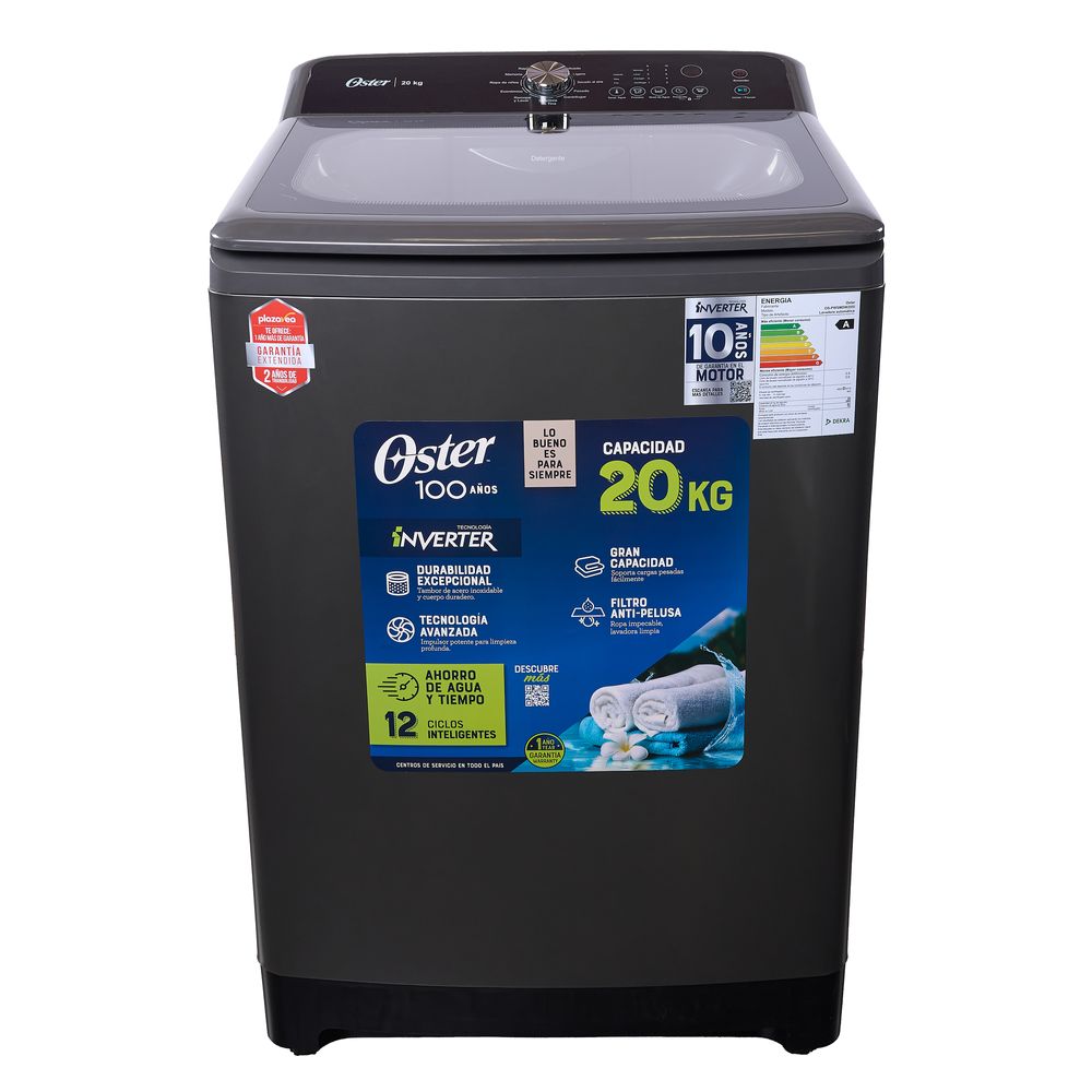 Lavadora OSTER Carga Superior 20Kg OS-PWSMDW20SI Black Inox | plazaVea ...