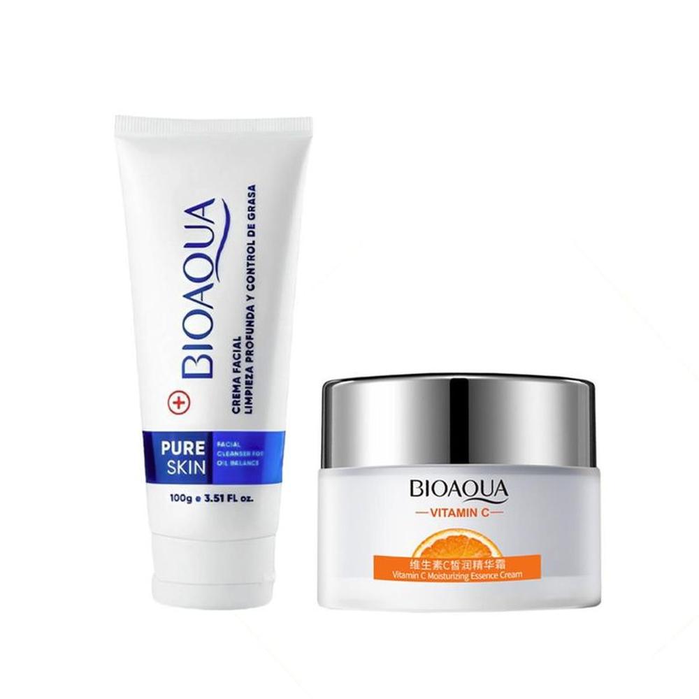 Crema Facial Antiacné Pure Skin + Crema Hidratante Vitamina C - plazaVea