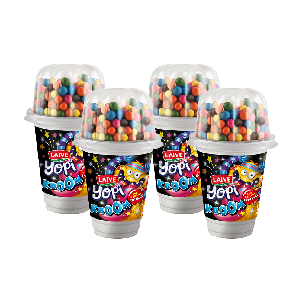 Pack Alimento Lácteo LAIVE Yopi Mix Chocorocks Vaso 116g Paquete 4un ...