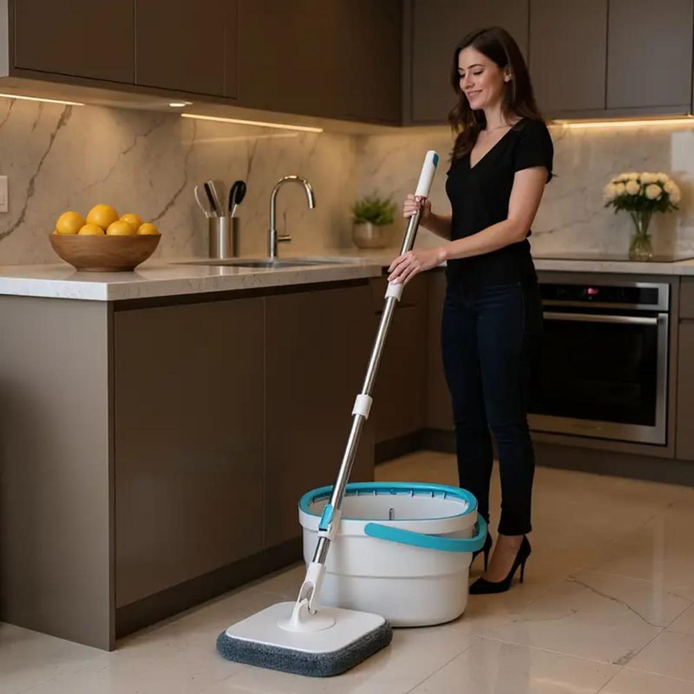 Trapeador con Balde Cuadrado y Escurridor Fócil Smart 7240007 - plazaVea