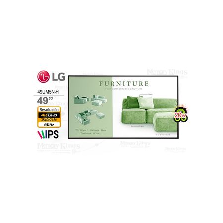 Pantalla LG 49UM5N-H 49" 4K UHD para Digital Signage - Alta definición ...