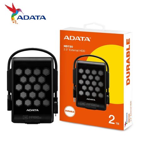 Disco Sólido Externo Adata HD720 2TB - Negro - Portátil - plazaVea
