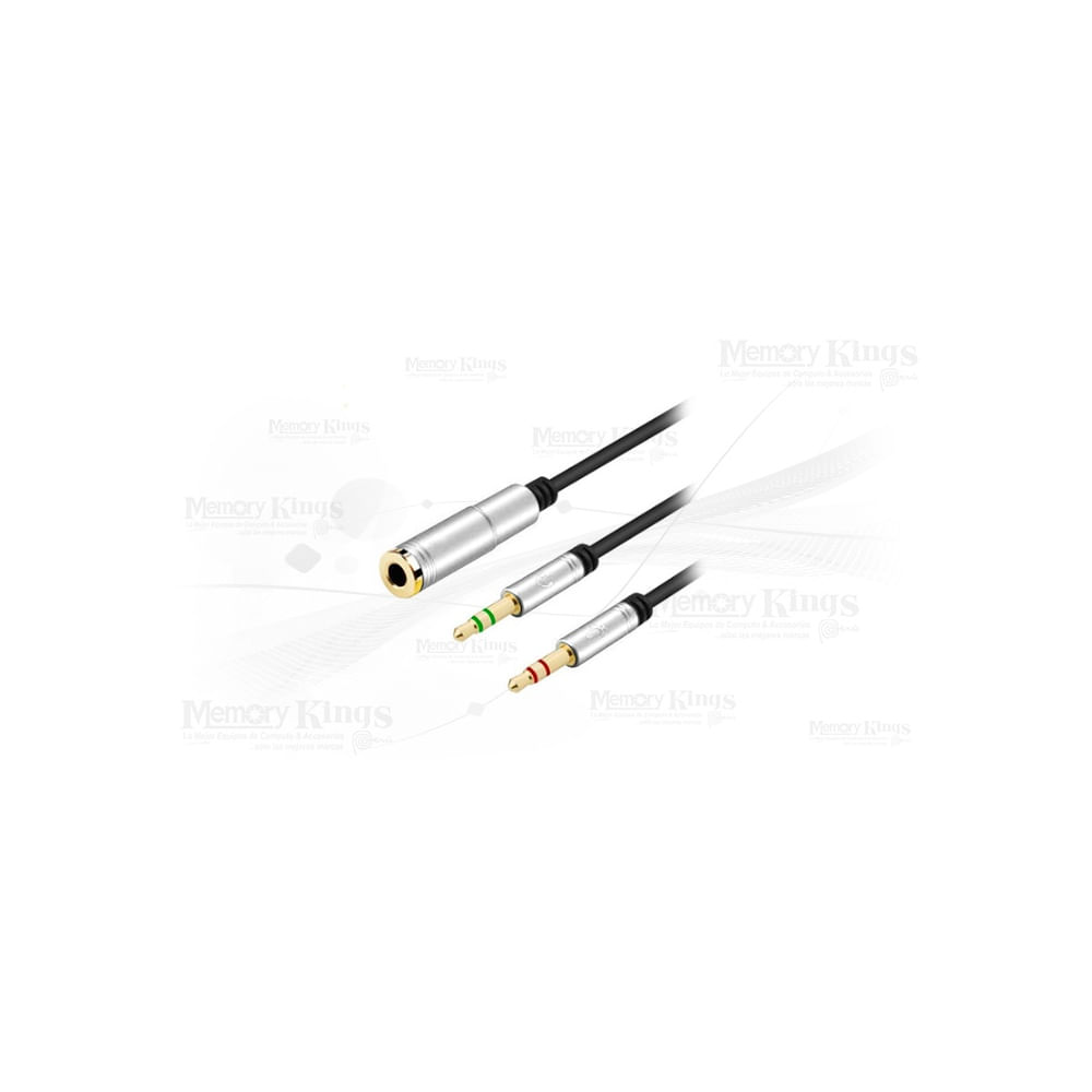 Cable de audio splitter Decom Stereo 2 plug a 1 jack, ideal para ...