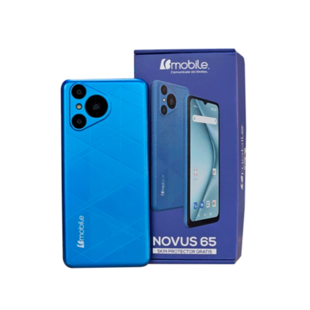 Celular Bmobile Novus 65 Azul 4G LTE, 2GB RAM y 64GB Almacenamiento Dual SIM, Ideal para Todo ...