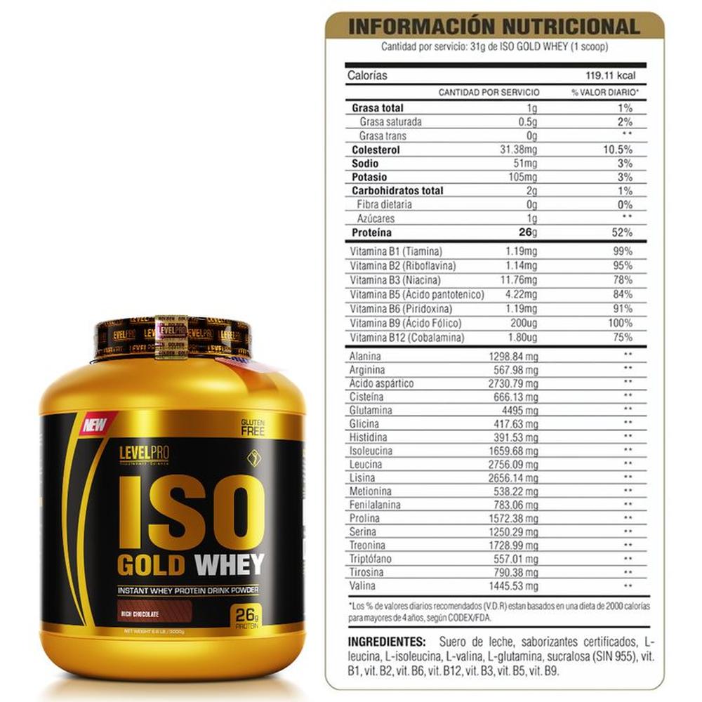 Iso Gold Whey 1.1 Kg rich chocolate + Creatina universe nutrition 250 g ...