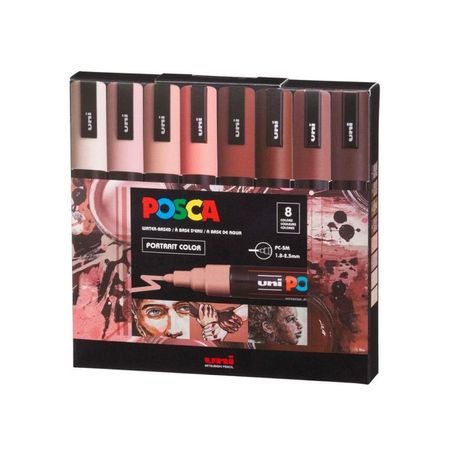 POSCA Pack PC-5M 8C Portrait Color Nueva Presentación X8 - plazaVea