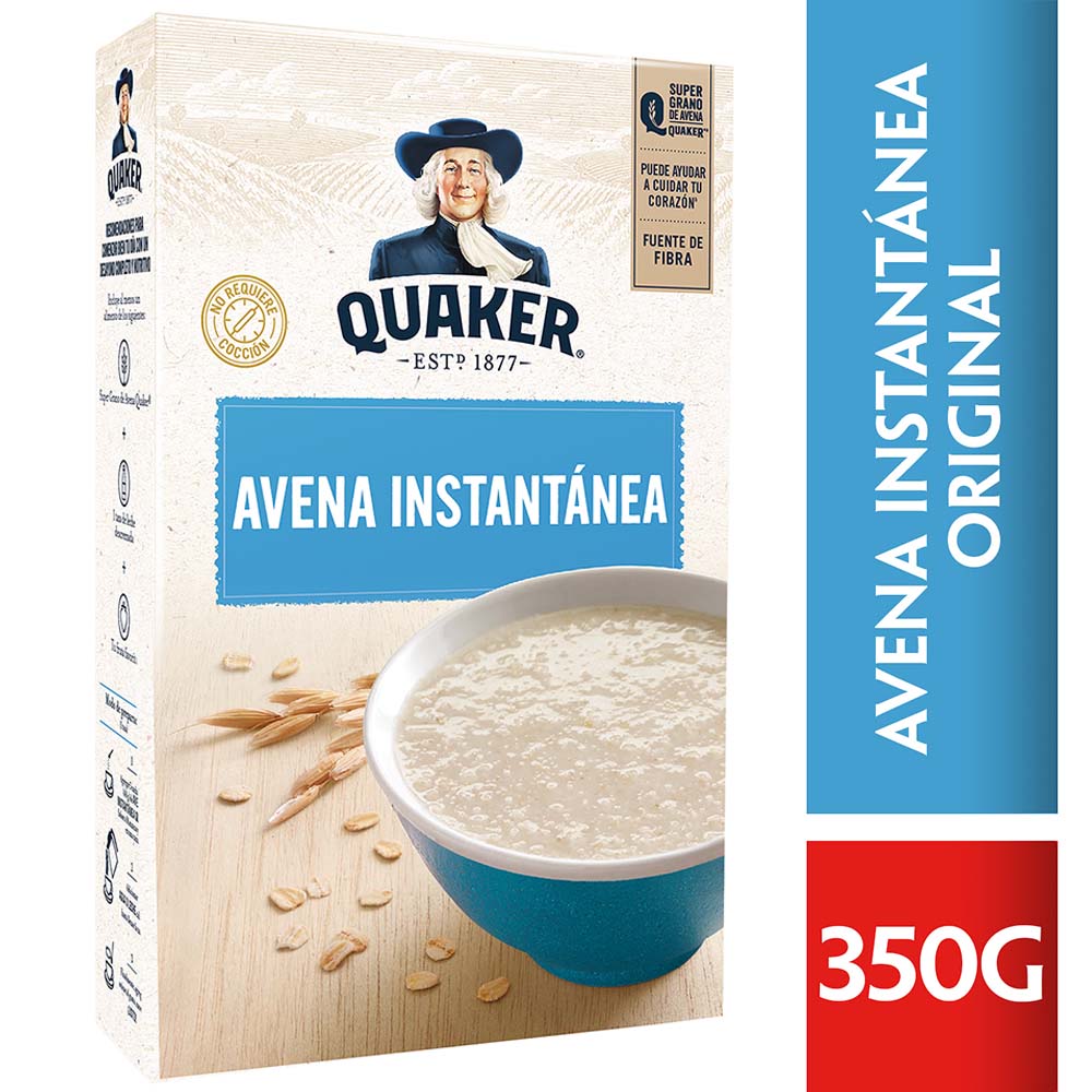 Avena QUAKER Hojuelas de avena instantánea Caja 350Gr | plazaVea ...