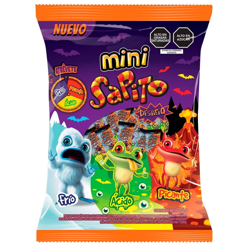 Chocolate Mini SAPITO Halloween Desafio Bolsa 275g | plazaVea - plazaVea