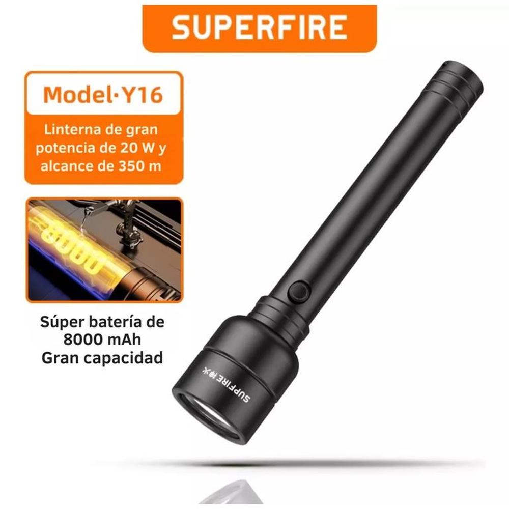 Linterna Led Recargable Alta Potencia Profesional | plazaVea - plazaVea