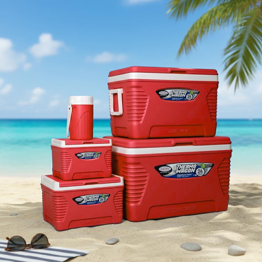 Combo Cooler Thermo Wagon 5 Piezas Color Rojo | plazaVea - plazaVea