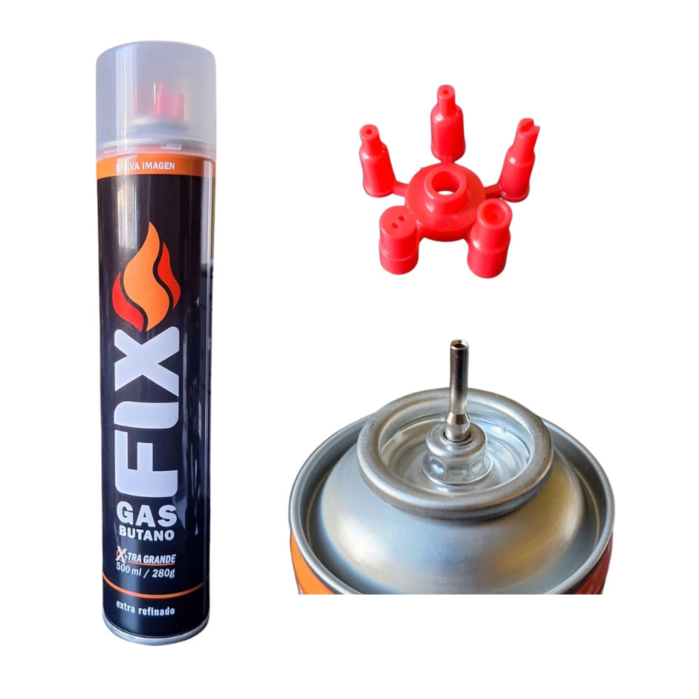 Gas Butano FIX Ultra Refinado Valvula Universal 500 ml | plazaVea ...
