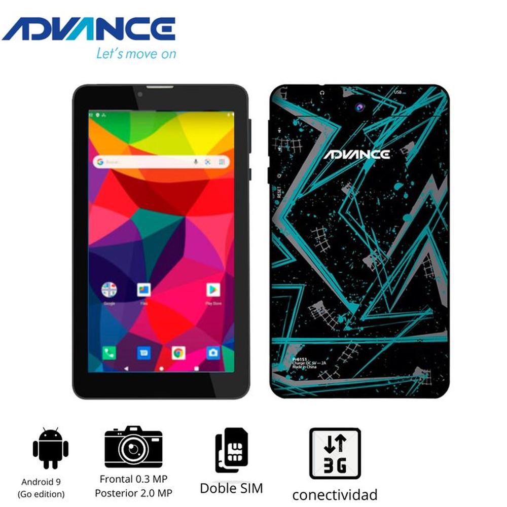 Tablet Advance Prime PR6172, 8 Android 9 G 3G Dual SIM | plazaVea ...