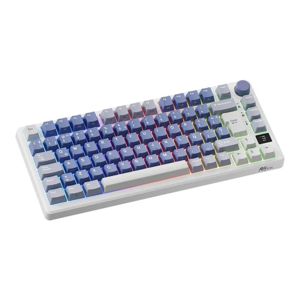 Teclado Royal Kludge RK-M75 Inalambrico OCEAN BLUE - K SILVER SWITCH ...