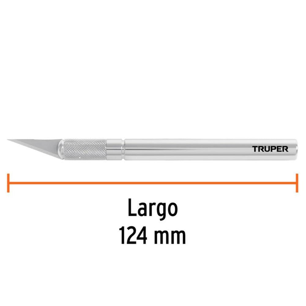 Cutter cuchilla exacto profesional con 6 cuchillas de acero, TRUPER ...
