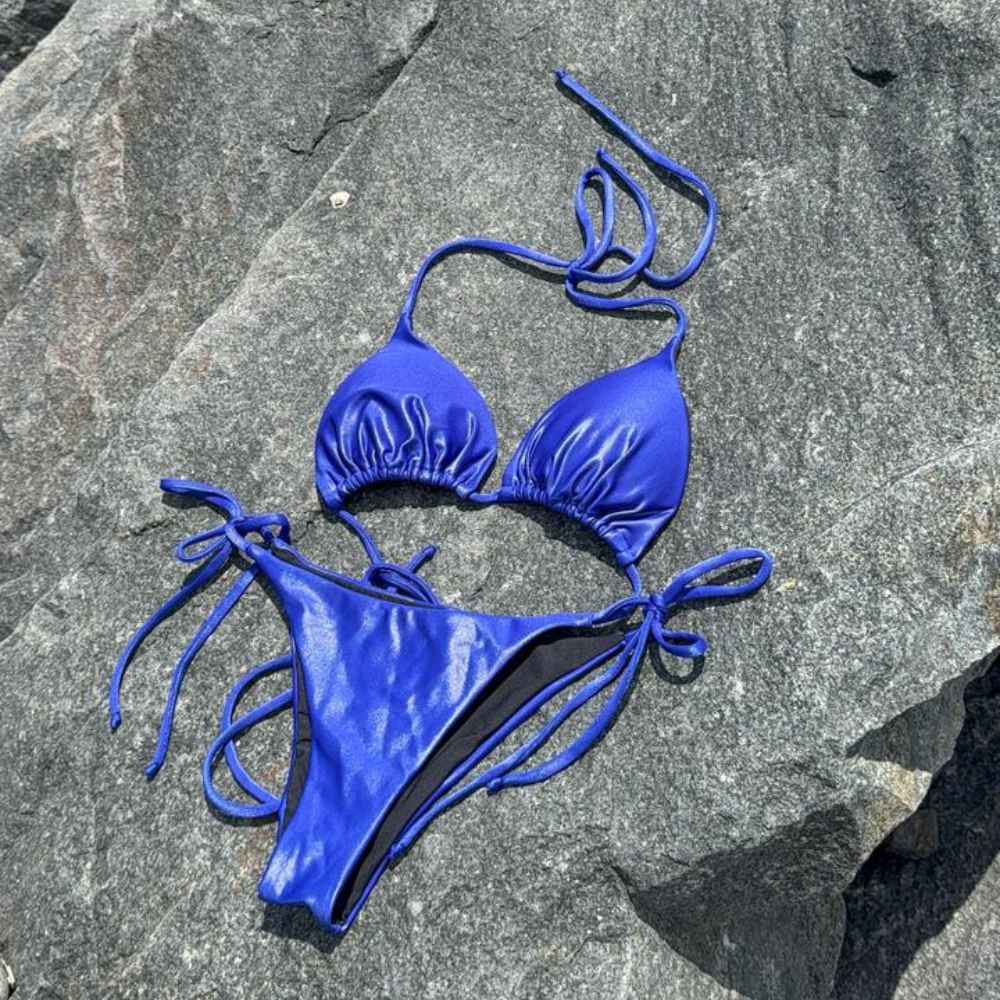 Bikini Azul Metalizado - plazaVea
