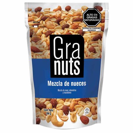 Piqueo GRANUTS Mix Maní, Almendras y Marañones Bolsa 200g | plazaVea ...