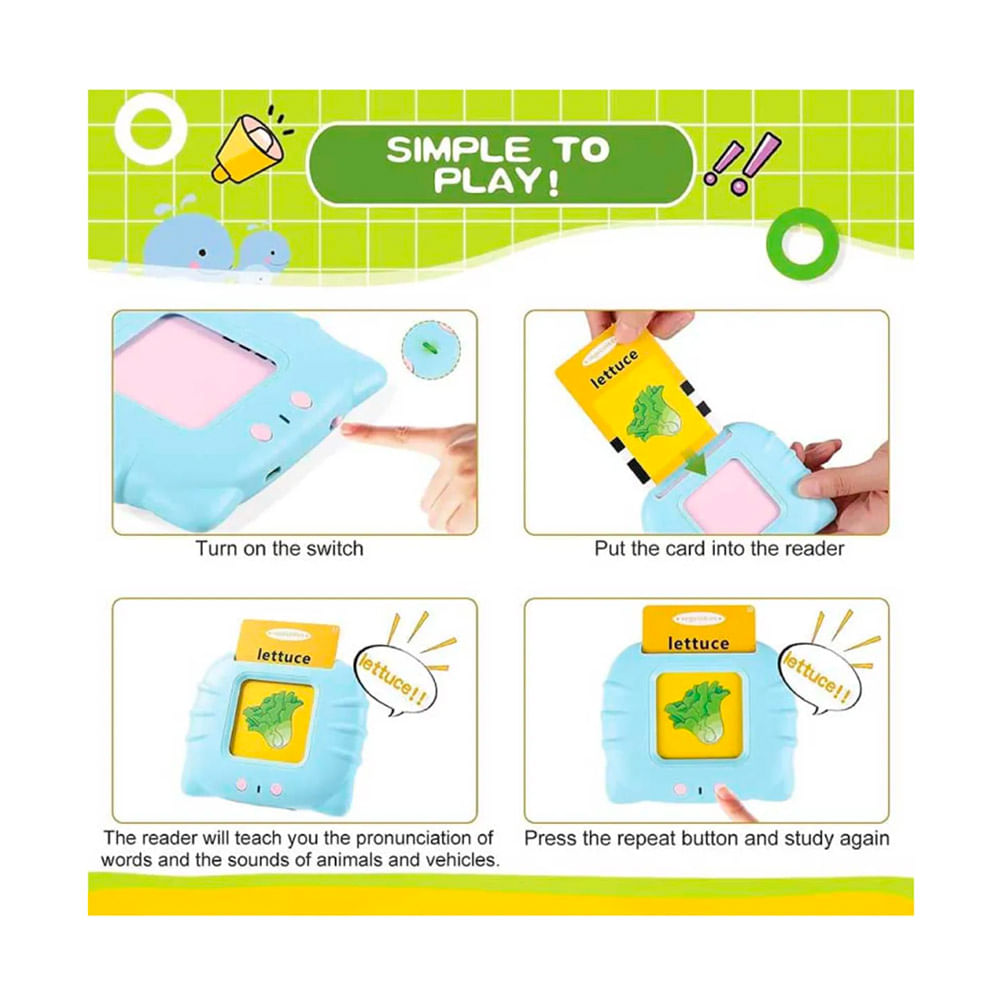 Flash Cards Early Learning Ingles Español Celeste | plazaVea - plazaVea