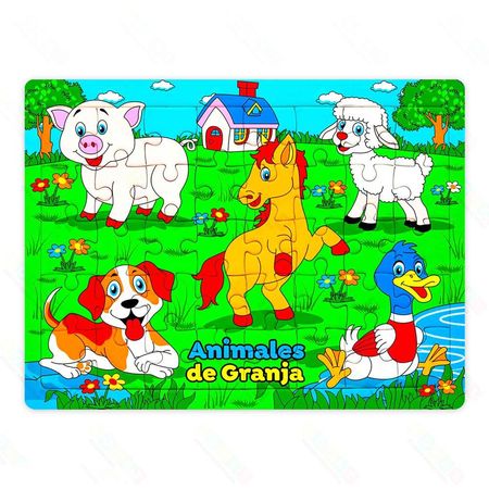 Rompecabezas Animales de Granja 12 Pzas Educativo EDUKT | plazaVea ...