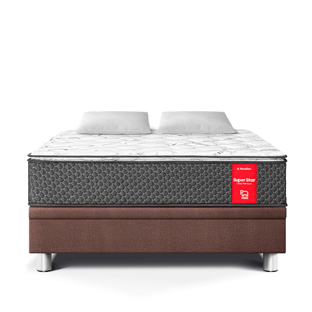 Cama Boxet Super Star 2 Plazas Chocolate - plazaVea