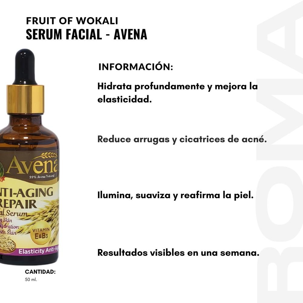 PACK 2 SERUM FACIAL AVENA 50ML WOKALI | plazaVea - plazaVea
