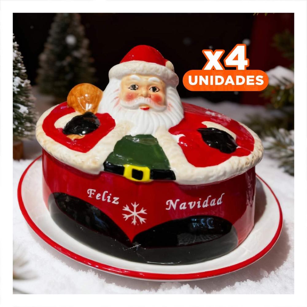 Pack4 Vasija Colorido de Papa Noel Y+Regalo Stickers | plazaVea - plazaVea