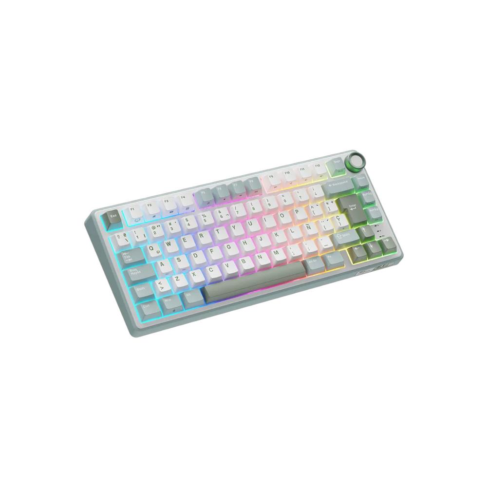 Teclado Mecánico Gamer Royal Kludge RK R75 Cableado SP Skycyan-K Silver ...