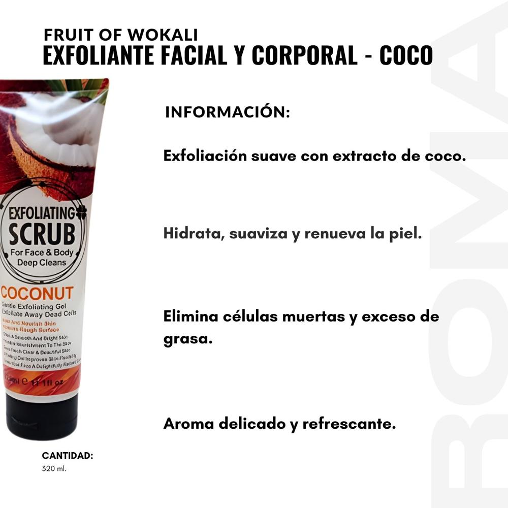 PACK 2 EXFOLIANTE FACIAL Y CORPORAL COCO 320ML | plazaVea - plazaVea
