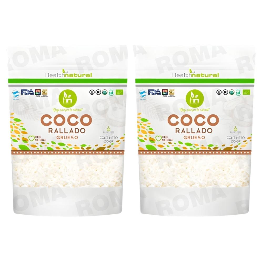 PACK 2 COCO RALLADO GRUESO 150G HEALTHNATURAL - plazaVea