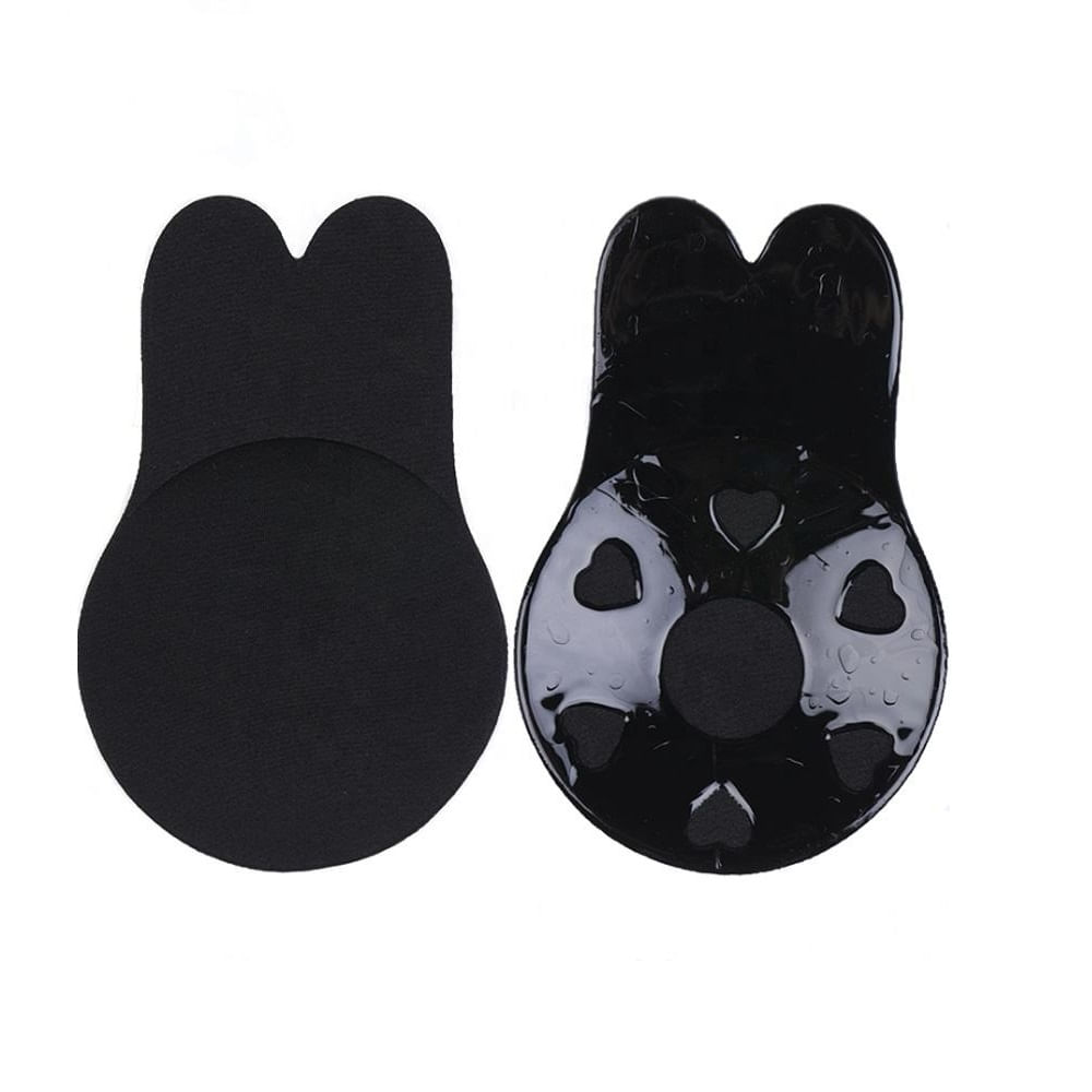 Brasier Invisible Push Up Orejas de Conejo Adhesivo Negro | plazaVea ...