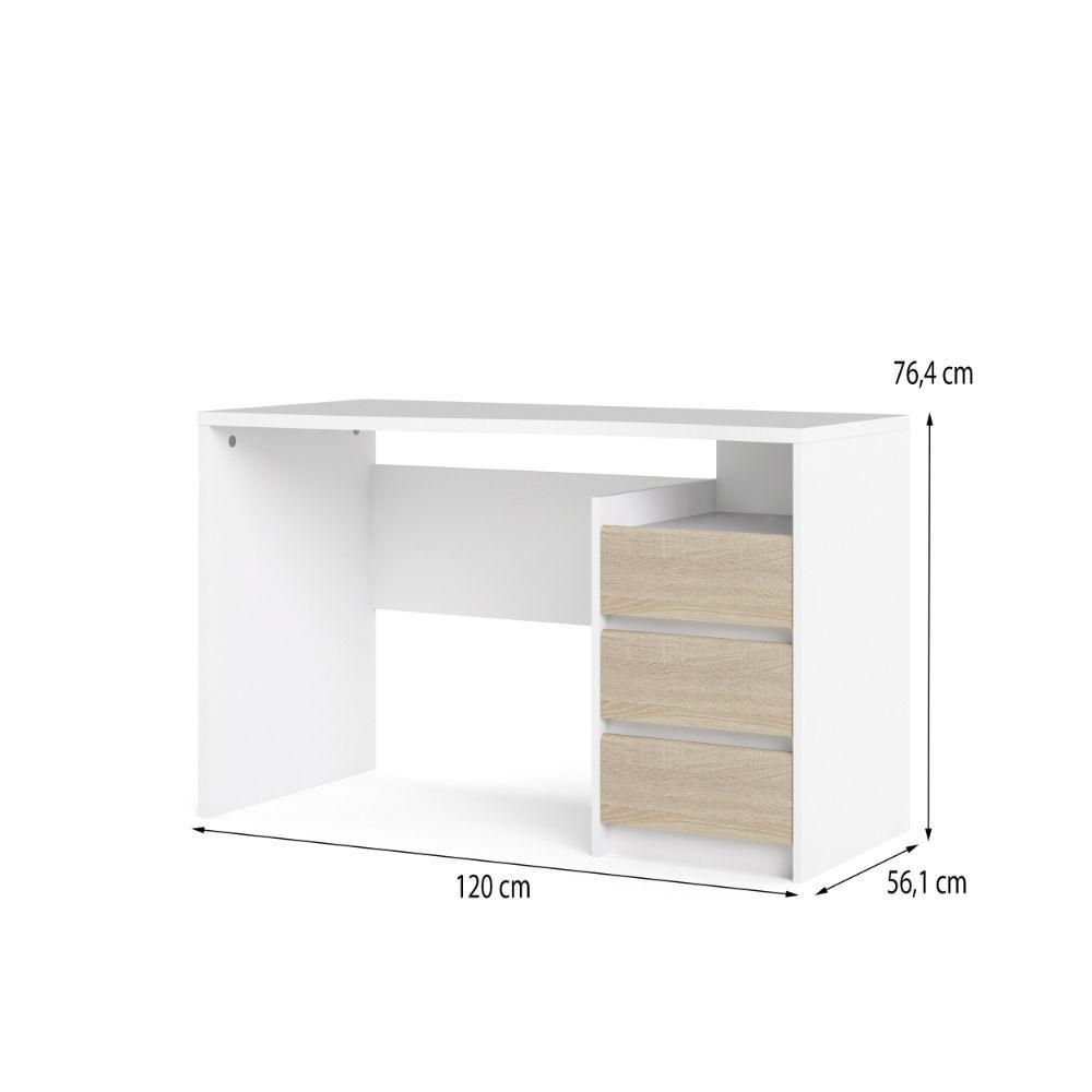 Escritorio Plus 3 Cajones Blanco | plazaVea - plazaVea