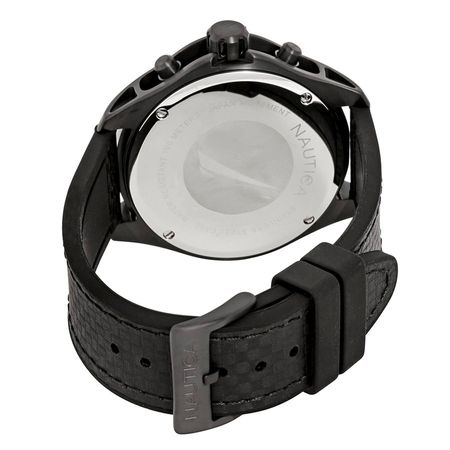 Reloj Nautica NMX 1600 NAD25506G Cronometro Correa De Silicona Negro ...