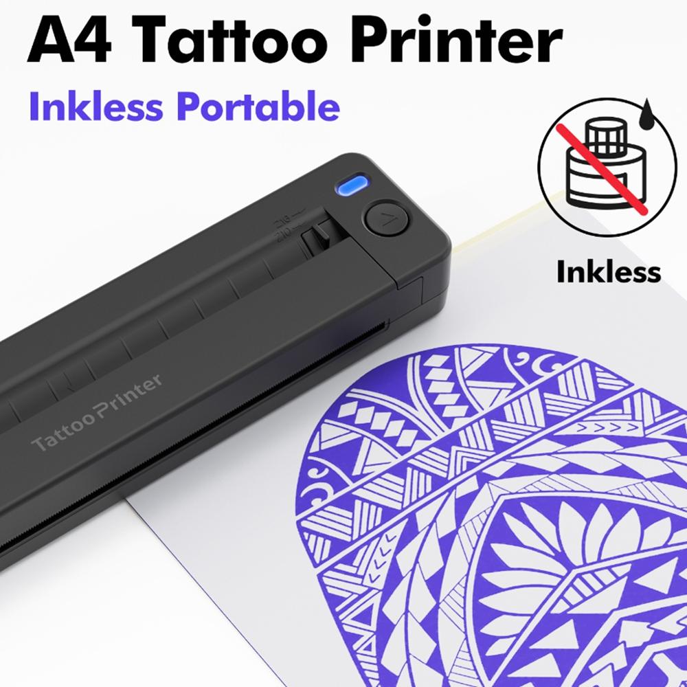 Impresora portátil A4 Bluetooth tattoo papel tatuaje papel térmico ...