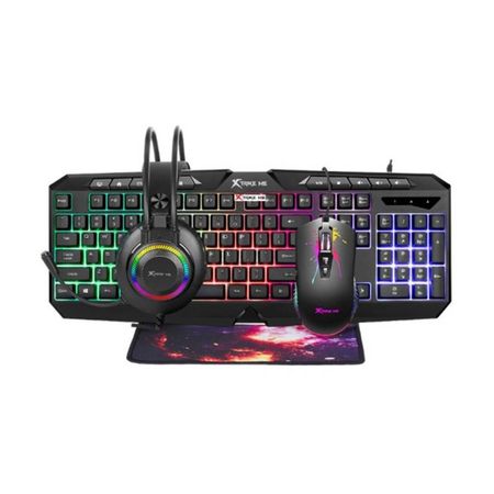 Combo Gamer 4 en 1 Xtrike Me CMX-410 Teclado Mouse Audífonos Mousepad ...