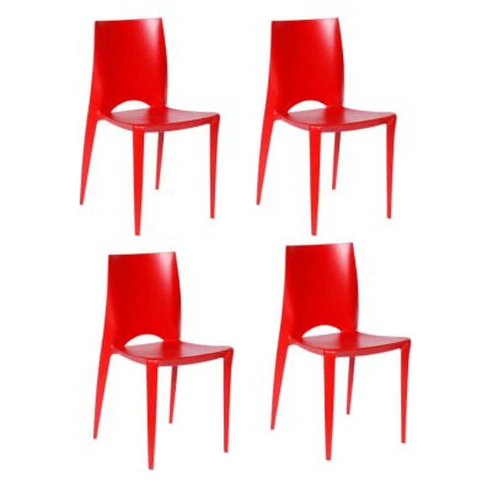 Pack Silla de Comedor Marsella ROJO - plazaVea