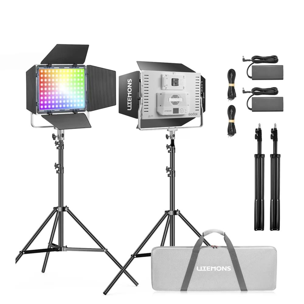 Kit De 2 Litemons Godox LP1200R RGB - Parantes - Maletín - plazaVea