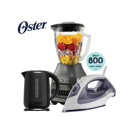 Combo Oster Licuadora 6 Velocidades - Hervidor 1.7 LT - Plancha a Vapor ...