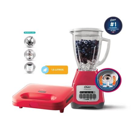 Combo Oster Licuadora 1.5L Vaso de Vidrio | plazaVea - plazaVea