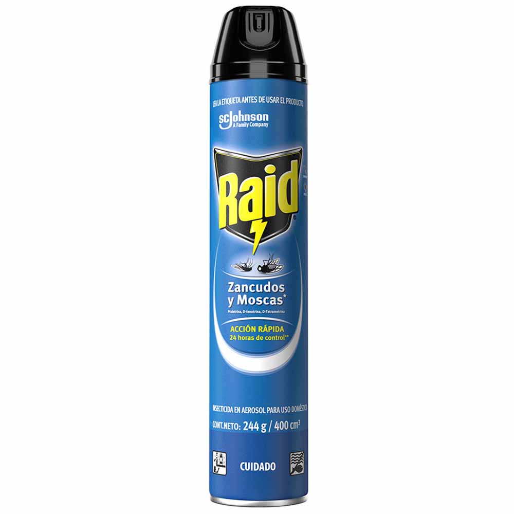 Insecticida en Aerosol RAID Mata Zancudos y Moscas Frasco 400ml ...