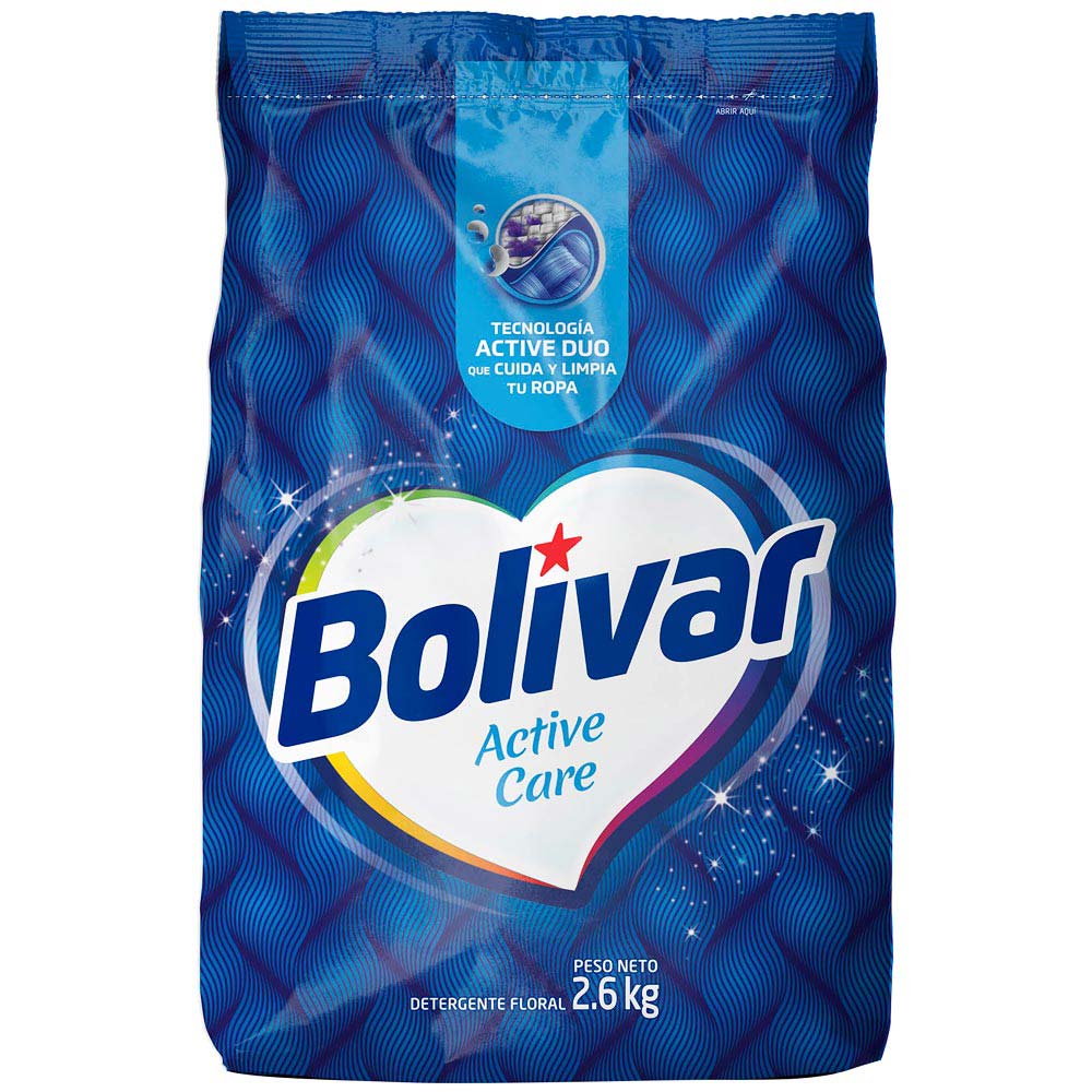 Detergente en Polvo BOLIVAR Active Duo Bolsa 2.6Kg | plazaVea ...